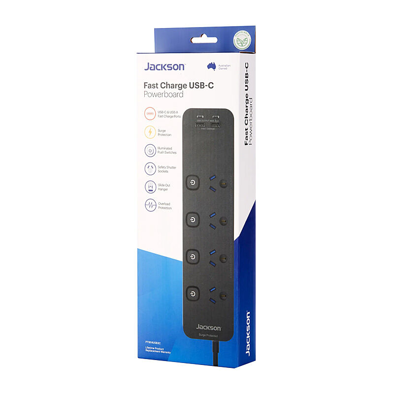 Jackson Fast Charge 4Out/4USB - PT1814USB3C – VTech Industries
