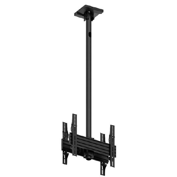 Atdec Back-to-back ceiling mount, single pole, 0.48m rail, tilting ang ...
