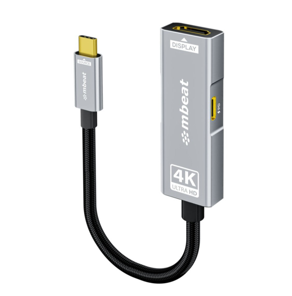 mbeat Tough Link USB-C to HDMI Adapter with 100W PD - Space Grey 5V-20 ...