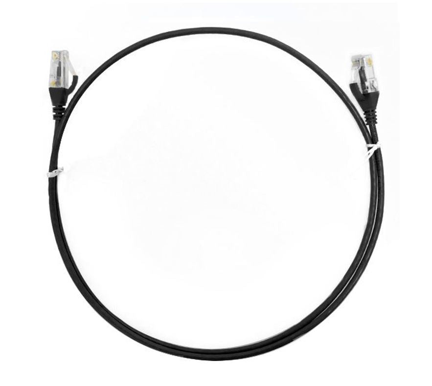 8ware CAT6 Ultra Thin Slim Cable 3m / 300cm - Black Color Premium RJ45 ...