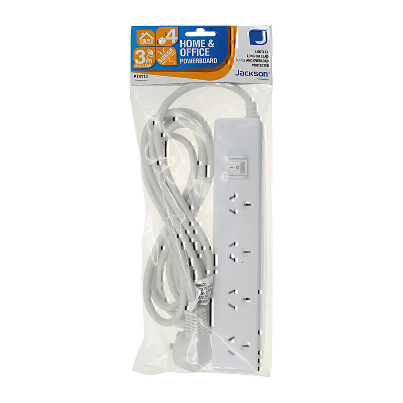 Jackson 4 Way Powerboard 3m - PT4113 – VTech Industries