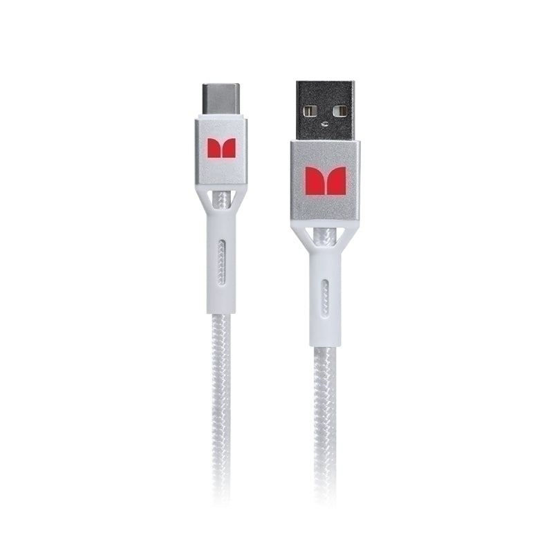 Monster USB-C to USB-A Braided Cable - White 1.2m - MT-1.2MCTOABW ...