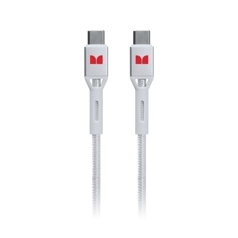 Monster USB-C to USB-C Braided Cable - White 1.2m - MT-1.2MCTOCBW ...