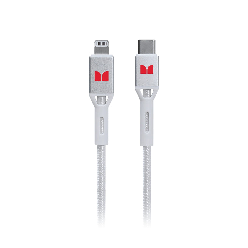 Monster Lightning to USB-C Braided Cable - White 1.2m - MT-1.2MLTOCBW ...
