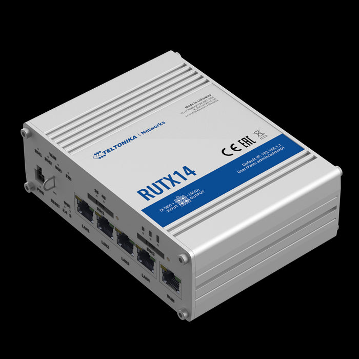 Teltonika RUTX14 4G LTE CAT12 Industrial Cellular Router, Instant LTE ...