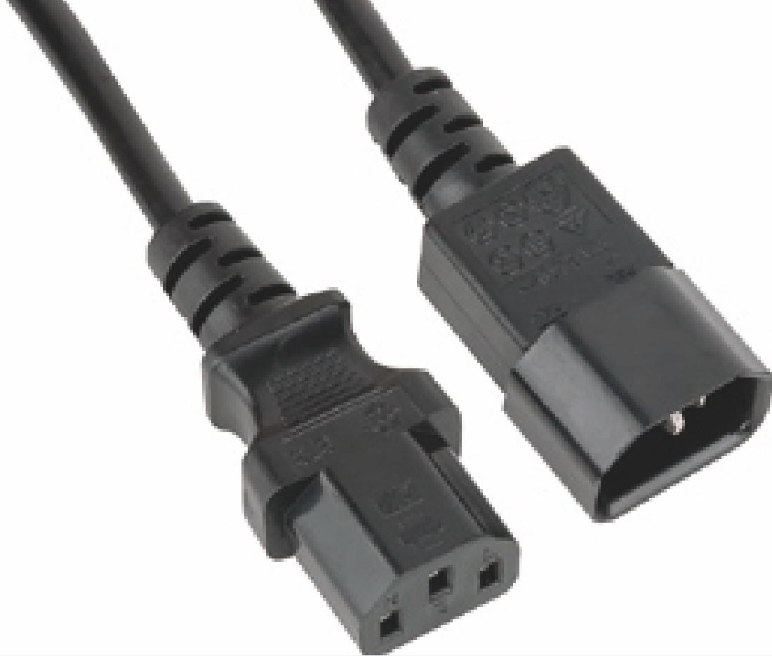 Astrotek Power Extension Cable 2m - Male to Female IEC C13 to C14 Moni ...